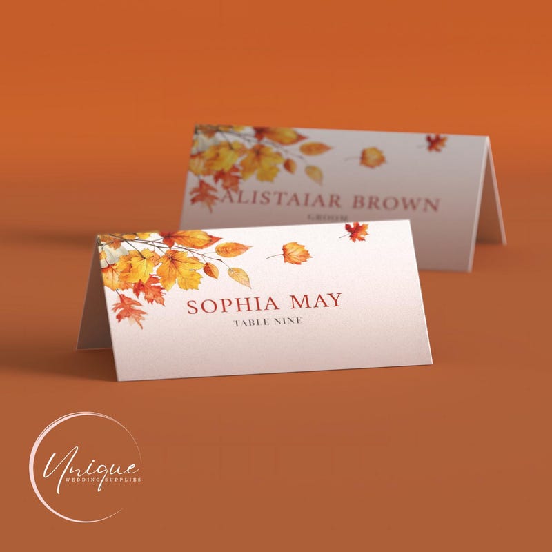 Autumn Place Cards - Etsy