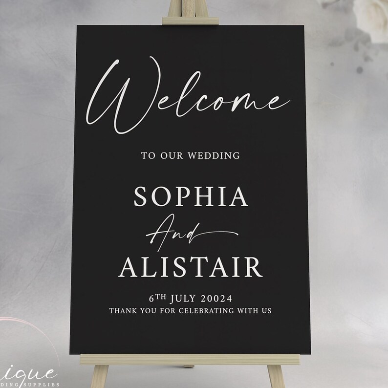 Black and White Welcome Sign, A1 and A2 - Etsy