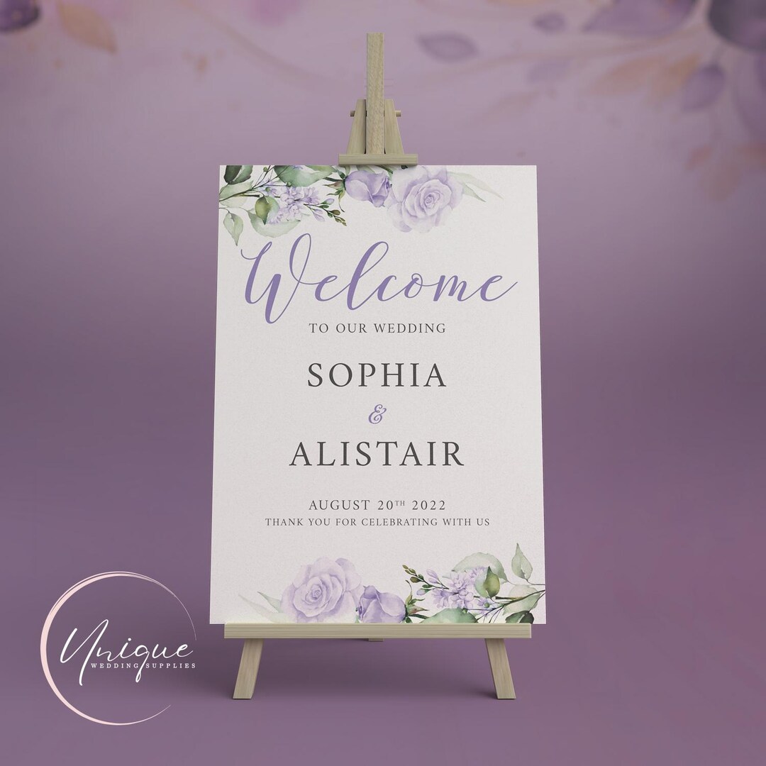 Welcome Sign Lilac Rose, A1, A2 and 1 Metre - Etsy