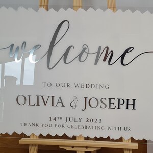 Personalised Acrylic Wedding Welcome Sign, A1 and A2 - Etsy