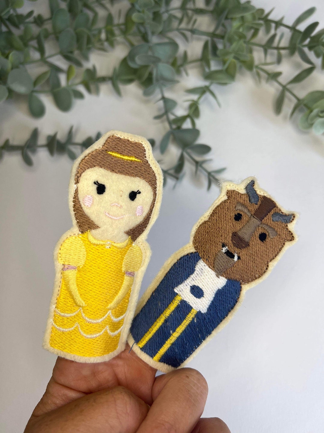 Finger Puppet Puppet Illustrations Fairy Tale Beauty and - Etsy
