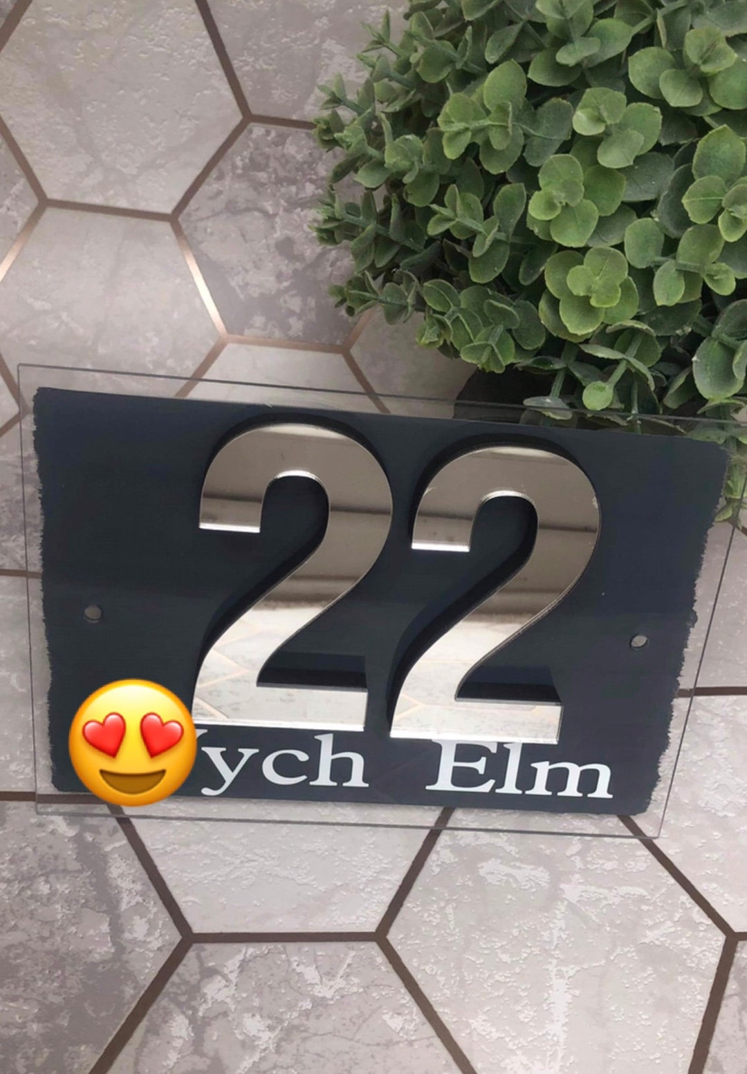 Modern House Sign, House Number, Personalised Property Number, House ...