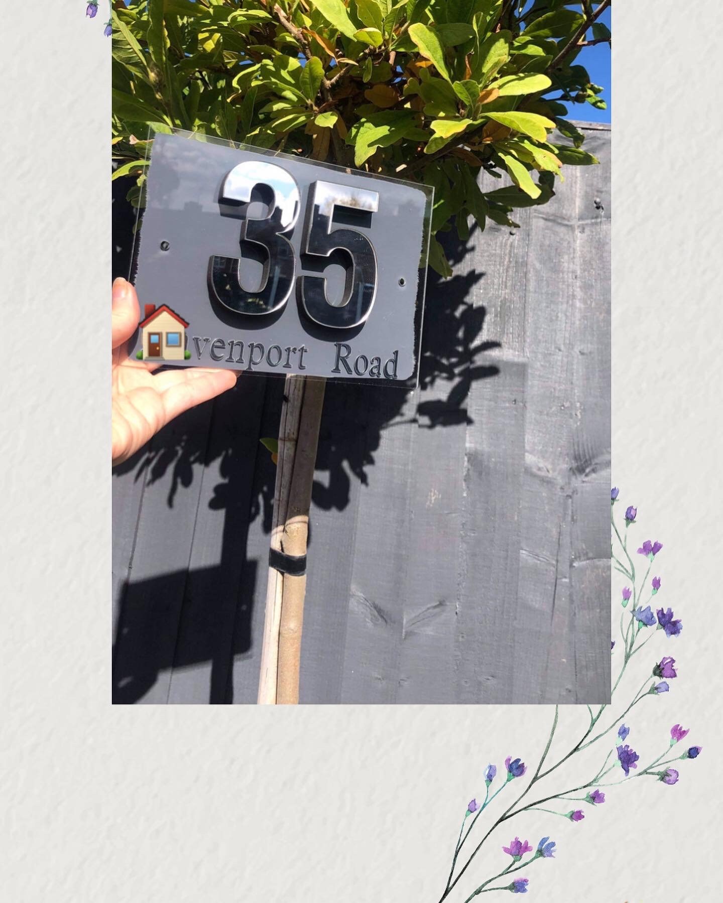 3D Mirrored Number, 3D House Door Numbers, Mirror Silver Stick on Nu ...