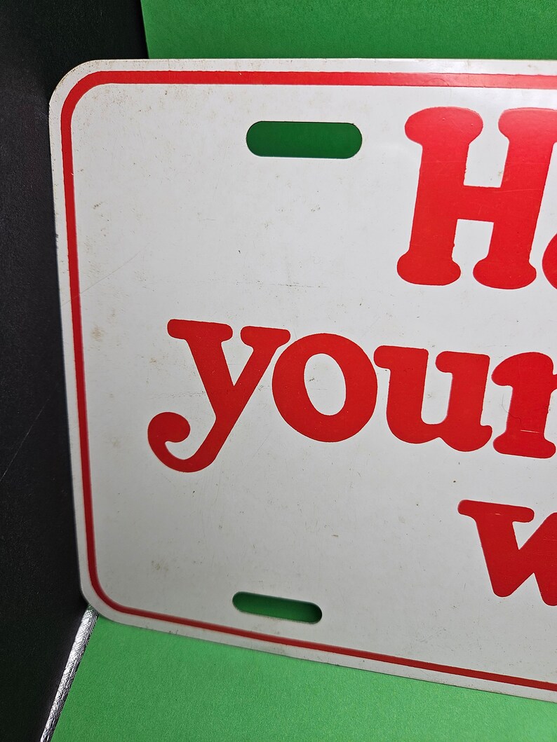 Vintage Burger King Metal License Plate Have It Your Way Fast Food ...