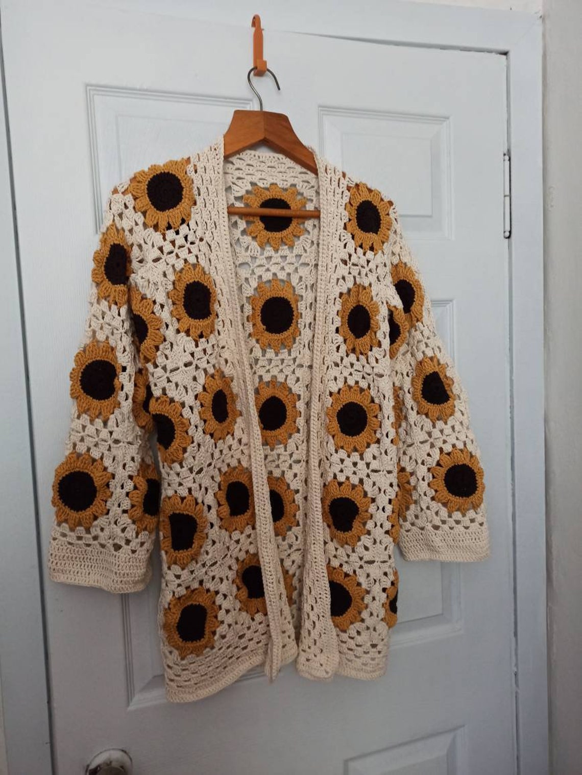 Sunflower Cardigan Crochet Sunflower Pattern Cardigan Crochet Cardigan ...