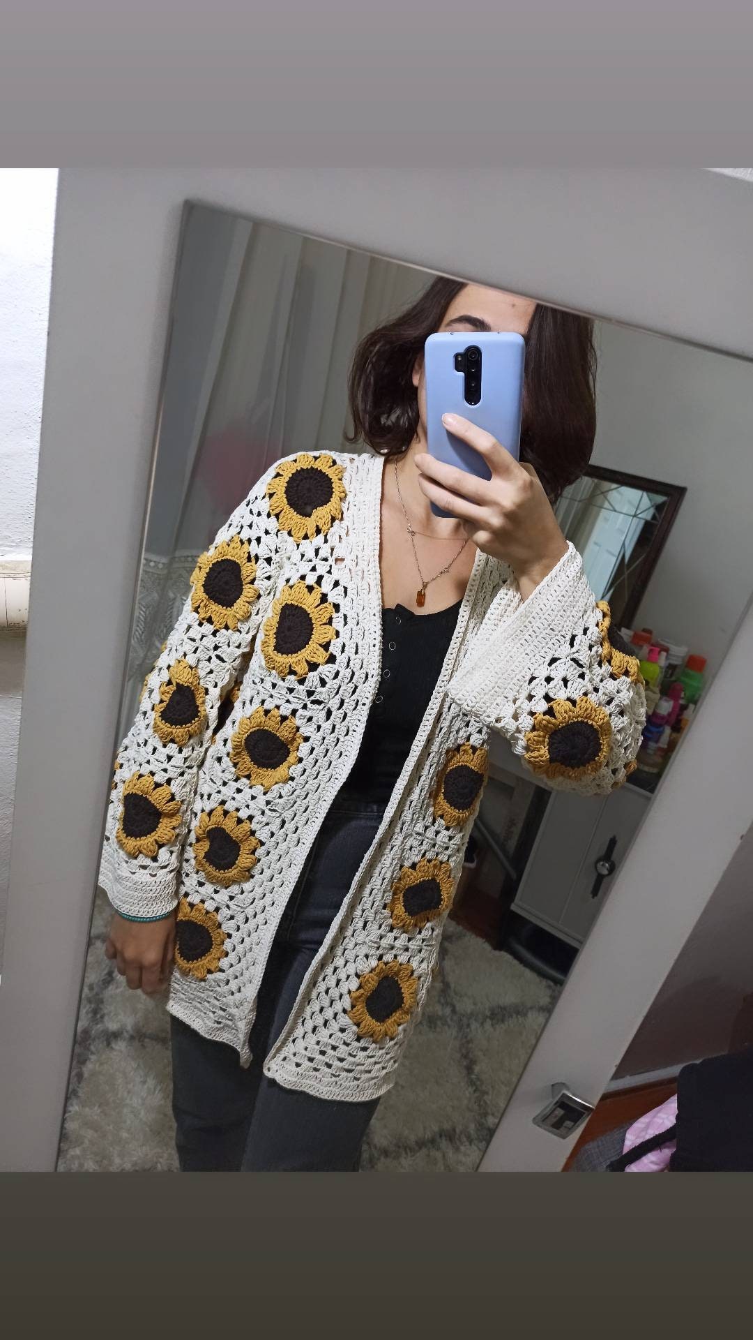 Sunflower Cardigan Crochet Sunflower Pattern Cardigan Crochet Cardigan ...