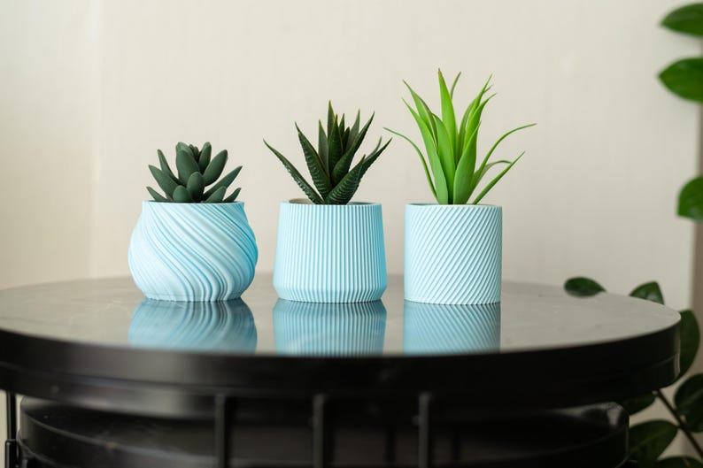 Set of 3D Printed Succulent Planter Modern Minimalist Design - Etsy