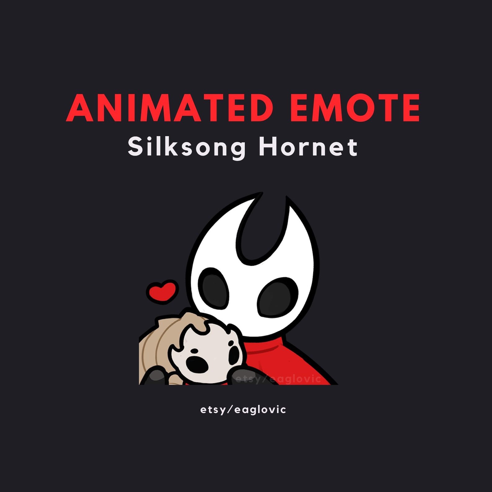 Animated Hollow Knight Emotes: Silksong Hornet Pet Bell (gif) (digital ...