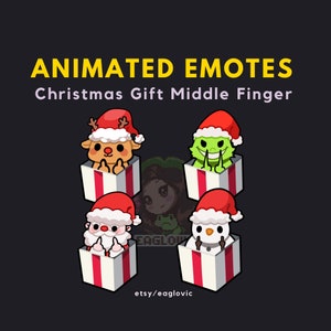 Animated Christmas Middle Finger Emotes , Deer , Santa Claus , Snowman ...