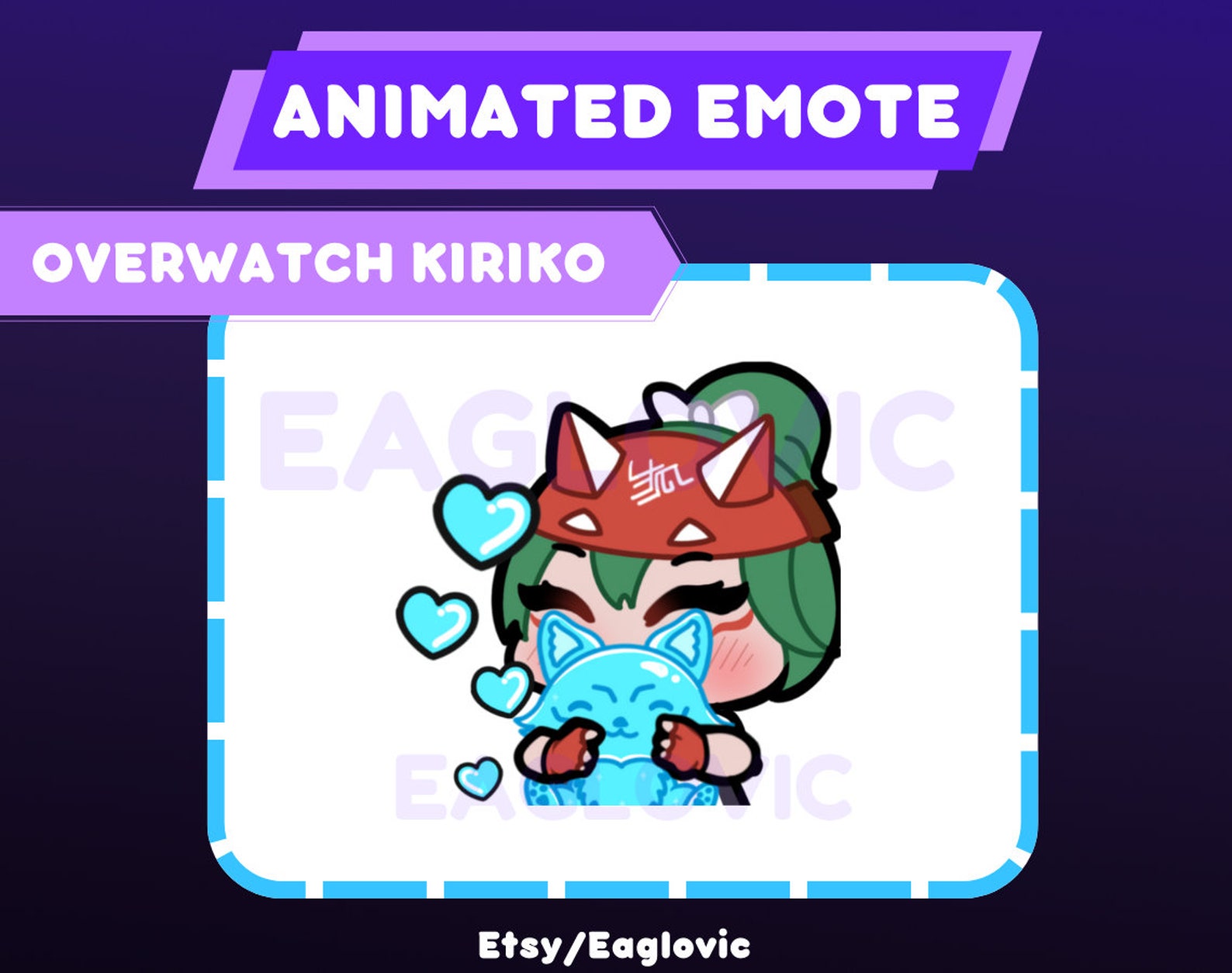 Animated Emote Overwatch Kiriko Fox Spirit Love Overwatch - Etsy Australia