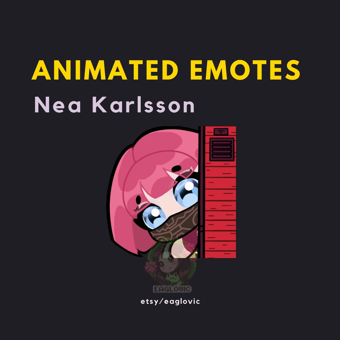 ANIMATED Nea Karlsson Emote Nea Karlsson Lurk Emote, Peek Locker Emote ...