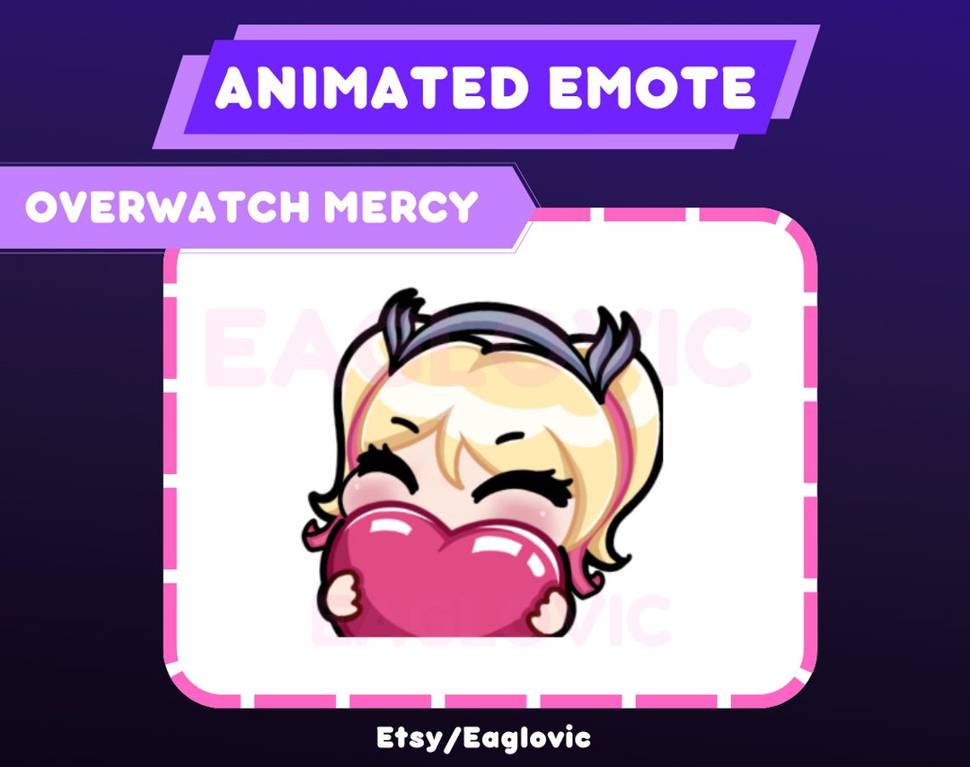 Animated Emote Overwatch Mercy Pink Skin Love Heart - Etsy