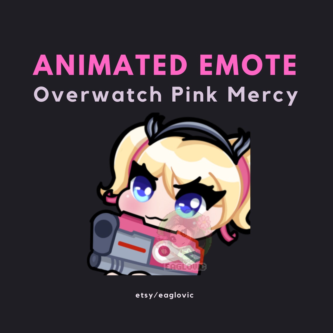 Animated Emote Overwatch Mercy Pink Skin , Weapon Emote , Gun Emote ...