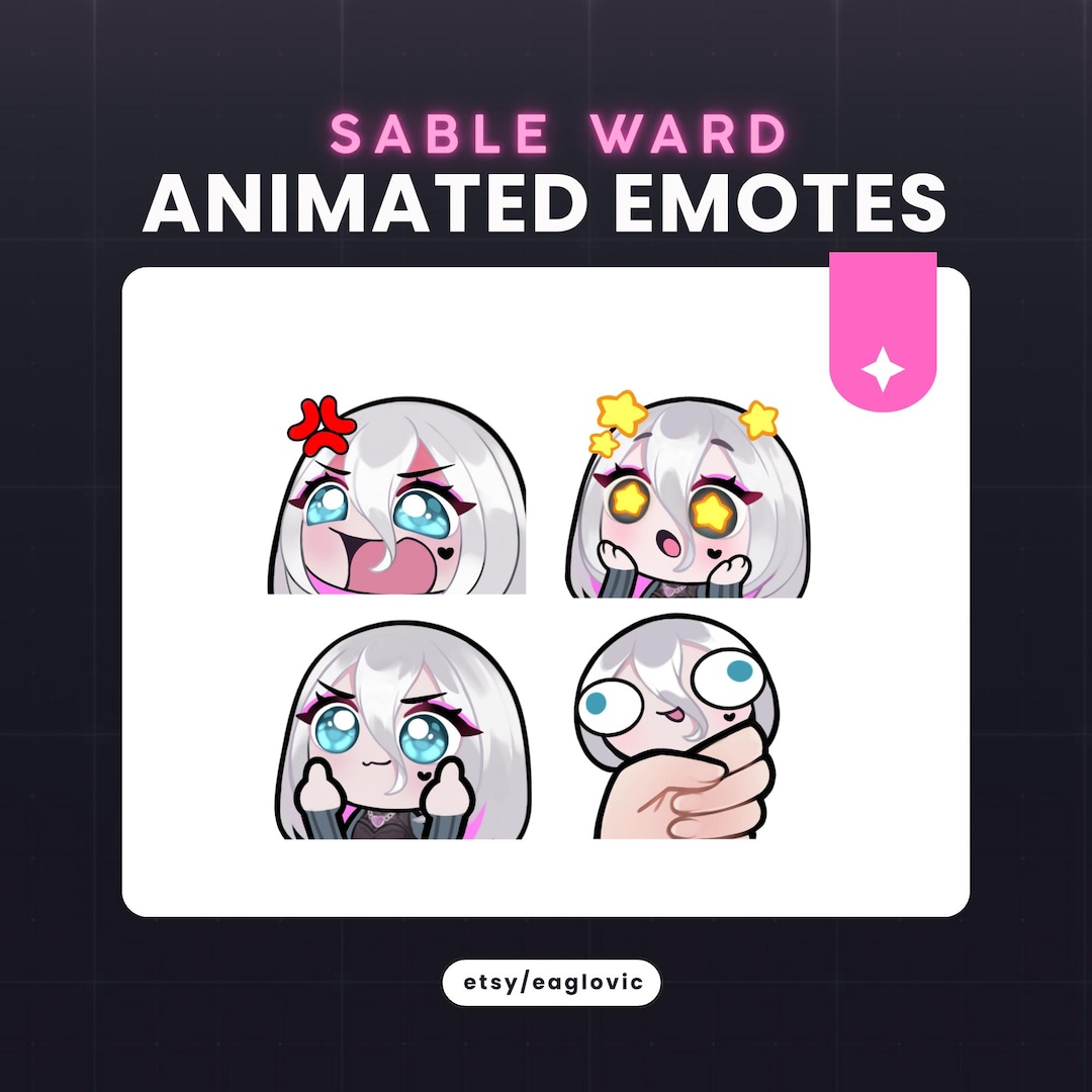 Animated Sable Ward Emote Set for Twitch, Discord (digital Download) - Etsy
