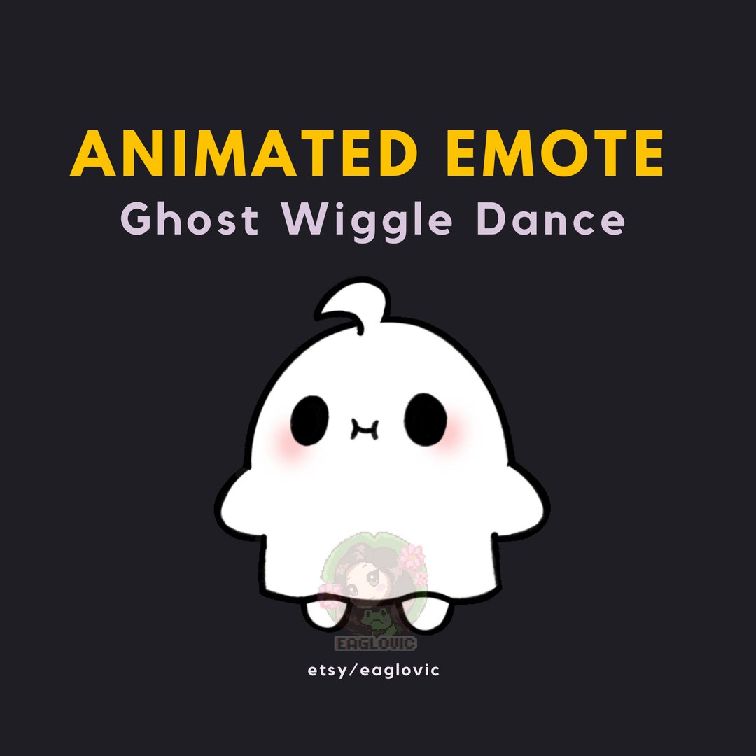 ANIMATED GHOST Wiggle Dance Emote Halloween Emote Dance Emote Cute ...