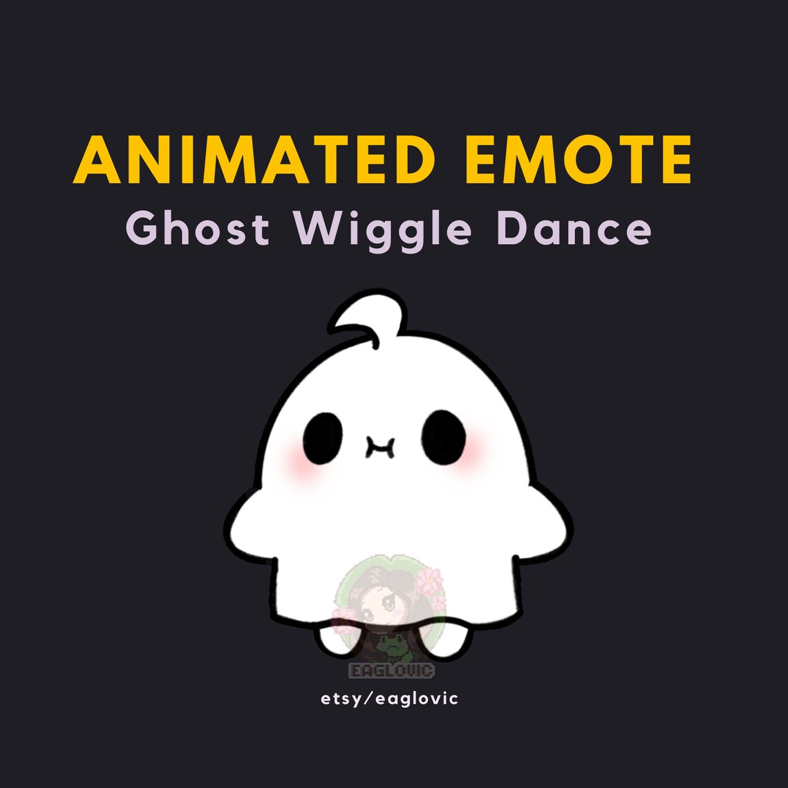 ANIMATED GHOST Wiggle Dance Emote Halloween Emote Dance Emote Cute ...