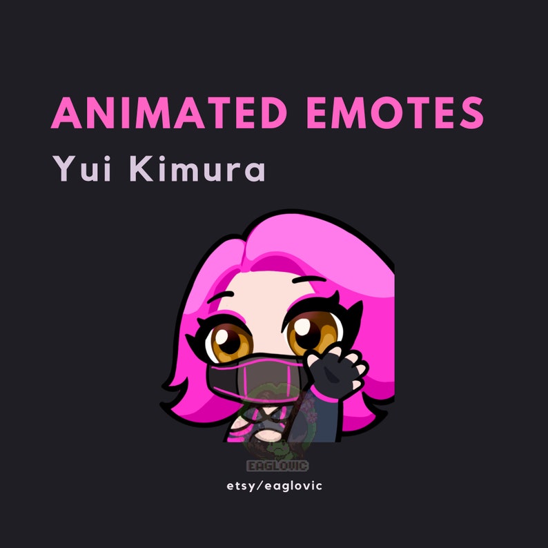 ANIMATED Yui Kimura Emote | Yui Kimura Hi Emote, Hello Emote Dbd Emote ...