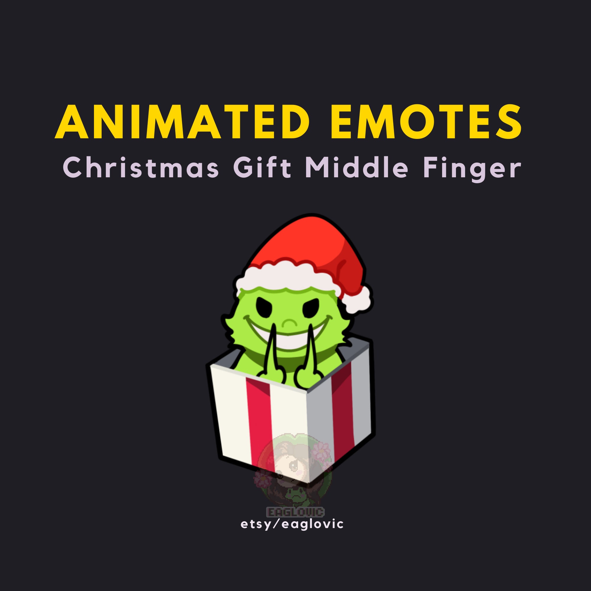 Animated Christmas Middle Finger Emotes , Deer , Santa Claus , Snowman ...