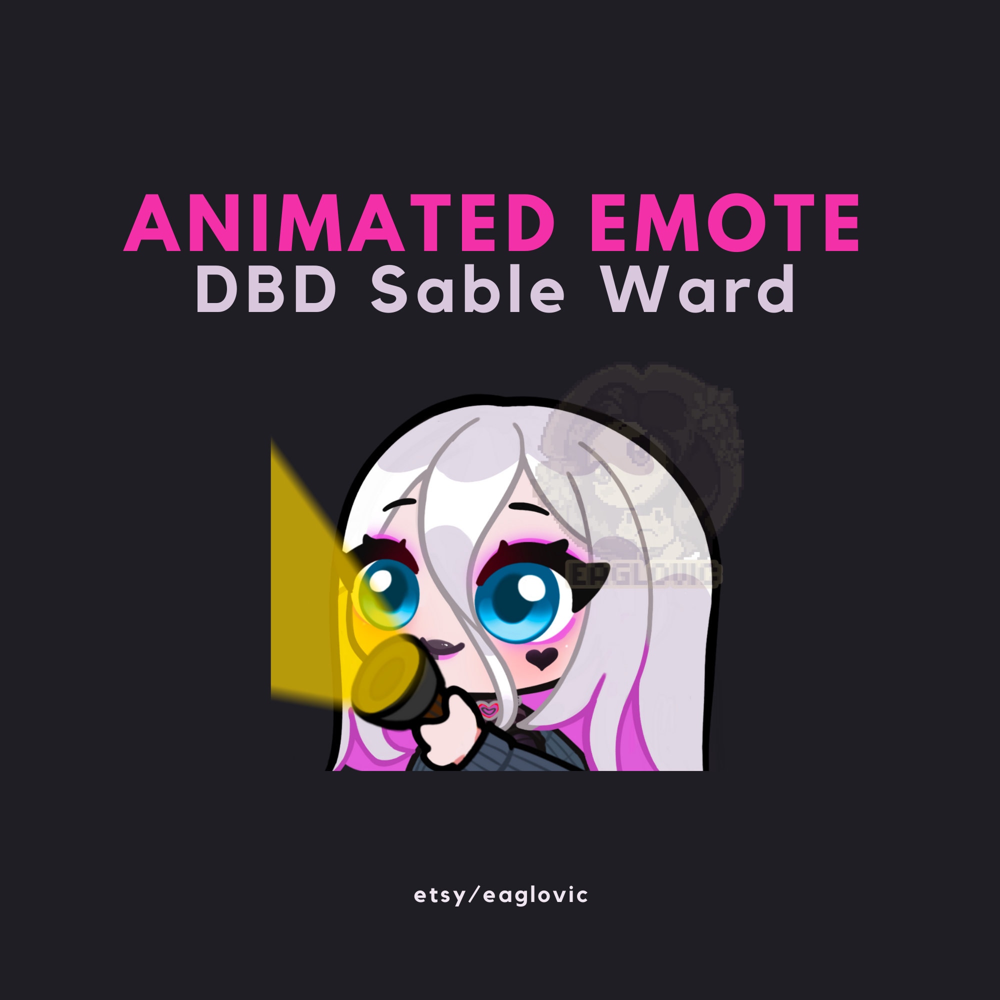 ANIMATED Sable Ward Emote | Sable Ward Flashlight Emote, Dead by ...