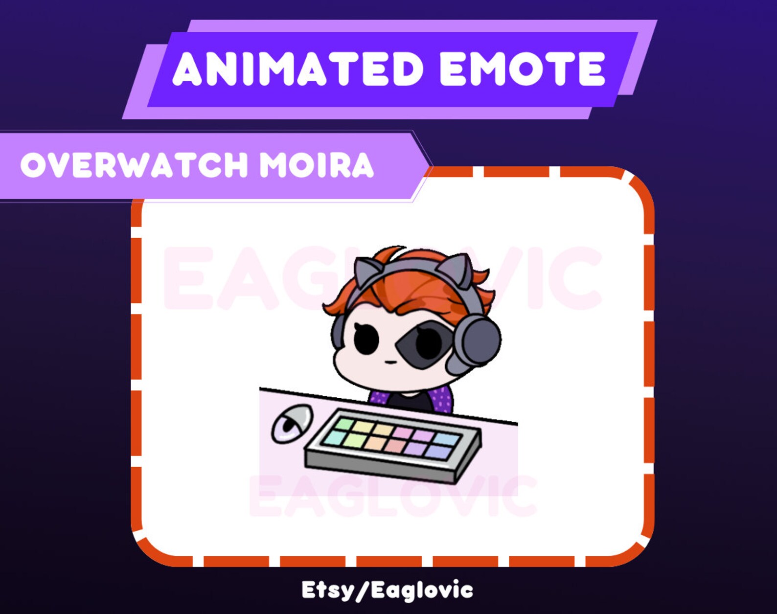 Animated Overwatch Moira Emote Overwatch Hero Animated - Etsy
