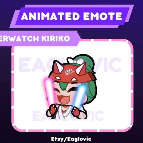 Cute Overwatch Kiriko Emotes BUNDLE Twitch Discord Youtube - Etsy