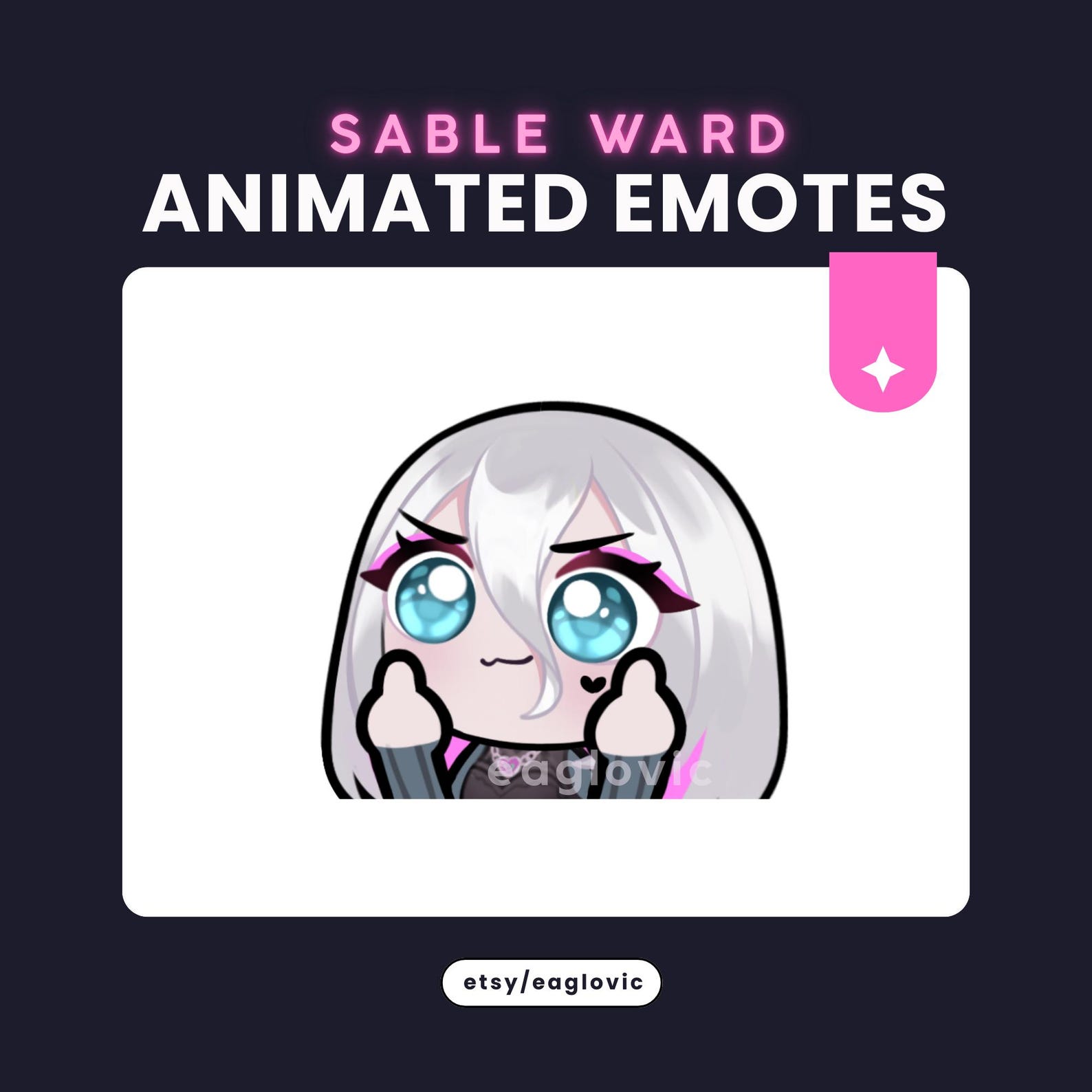 ANIMATED Sable Ward Middle Finger Emote | Dead by Daylight Emote Twitch ...