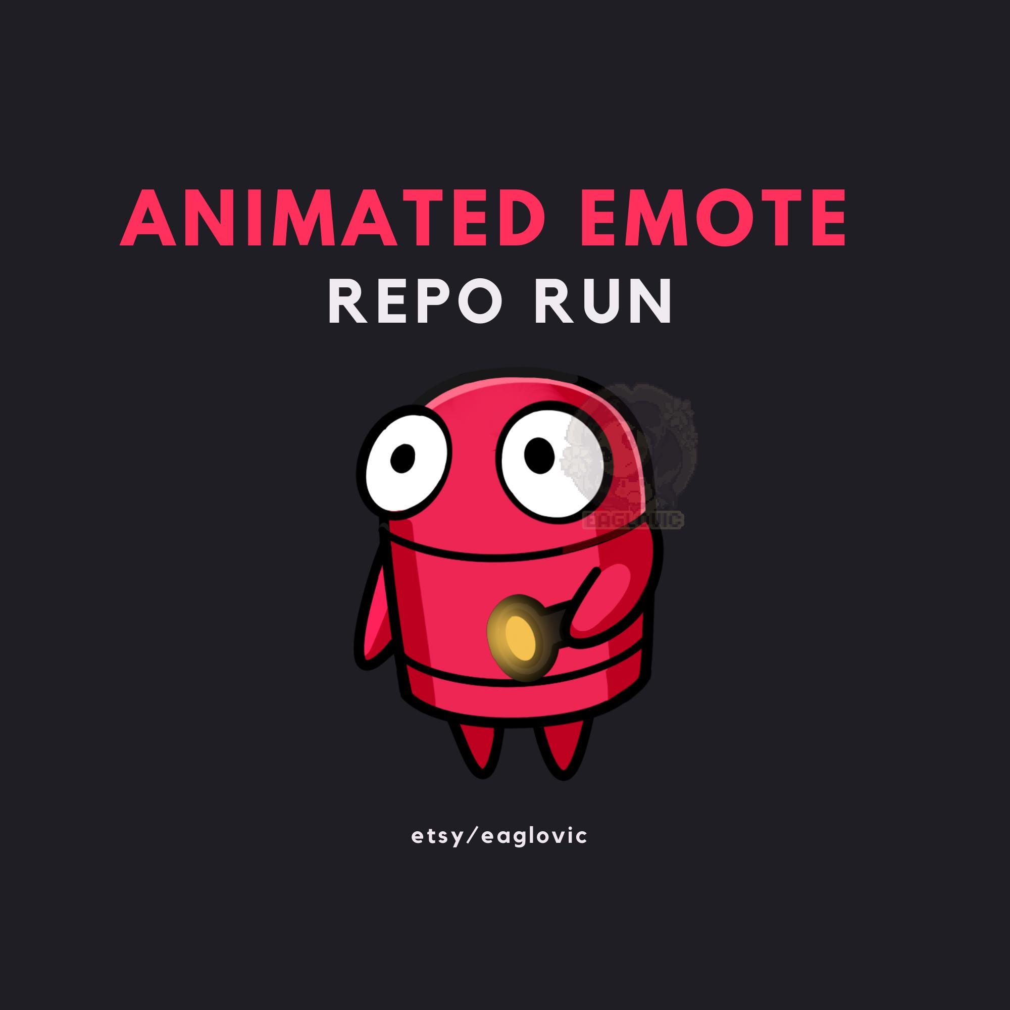 ANIMATED REPO Emote Co-op Horror Emote RUN Emote Gif Steam Streamer - Etsy