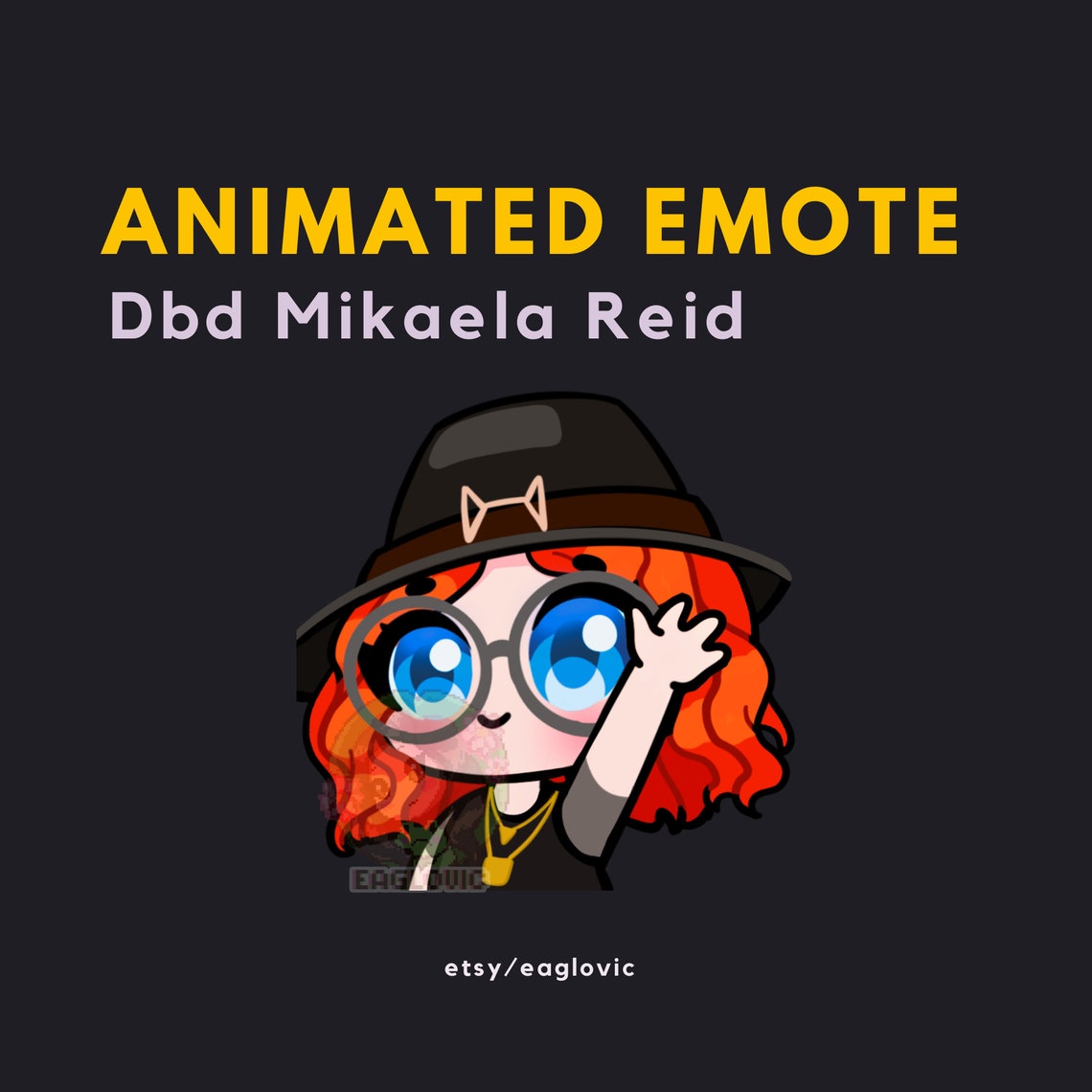 ANIMATED Mikaela Reid Emote Mikaela Reid Hi Emote, Hello Emote Dbd ...