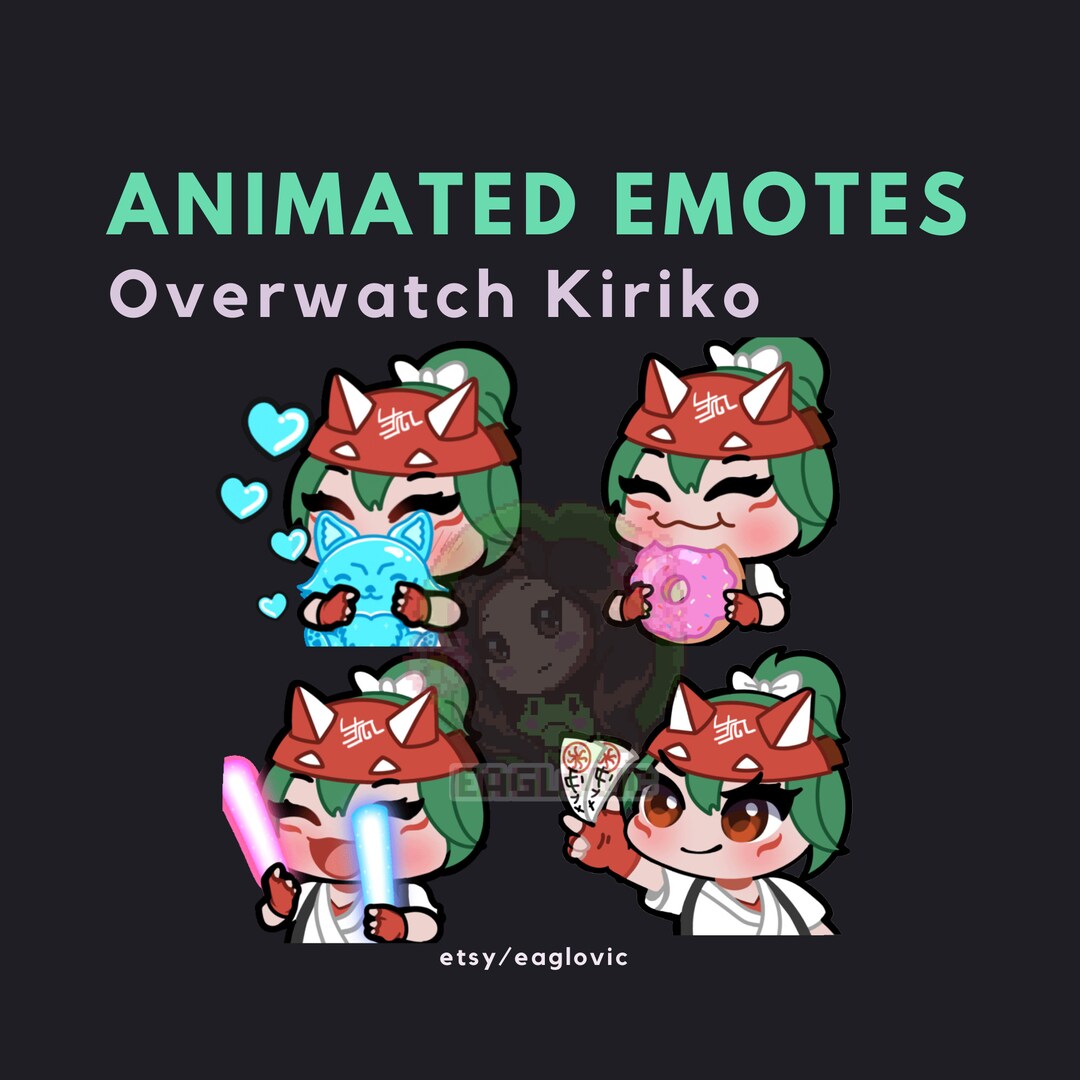 Animated Overwatch Kiriko Emote , Overwatch New Hero , Animated Emote ...