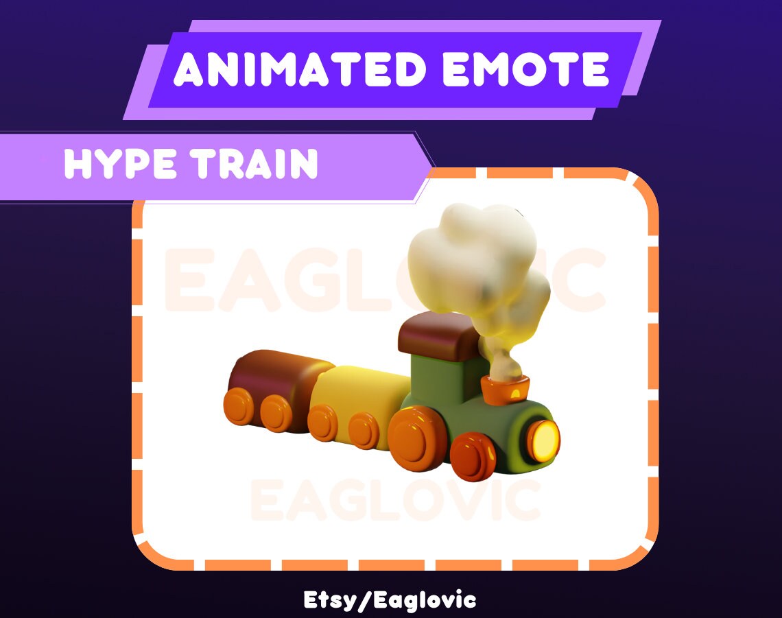 ANIMATED Hype Train Emote HYPE TRAIN Streamer Emote Animated - Etsy