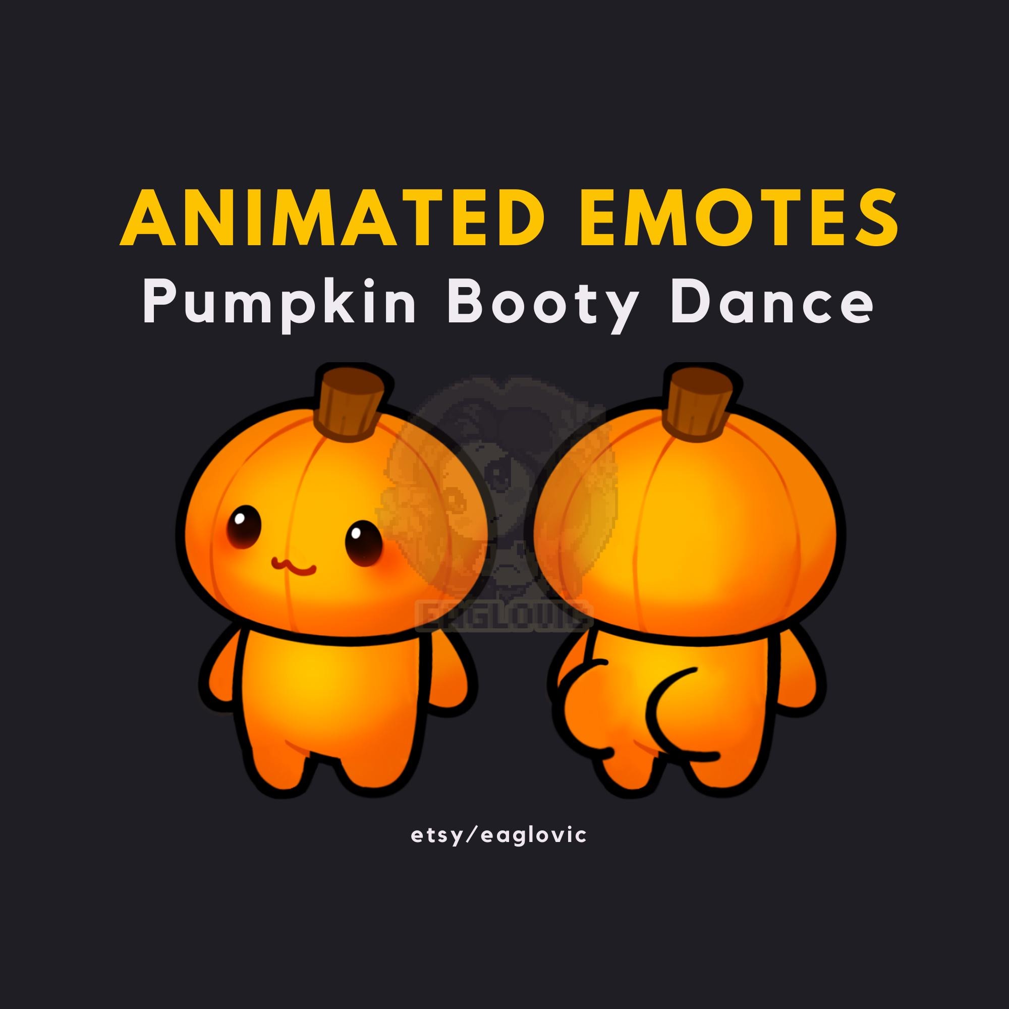 Animated Pumpkin Booty Dance Emote: Halloween Twitch/discord (GIF) - Etsy
