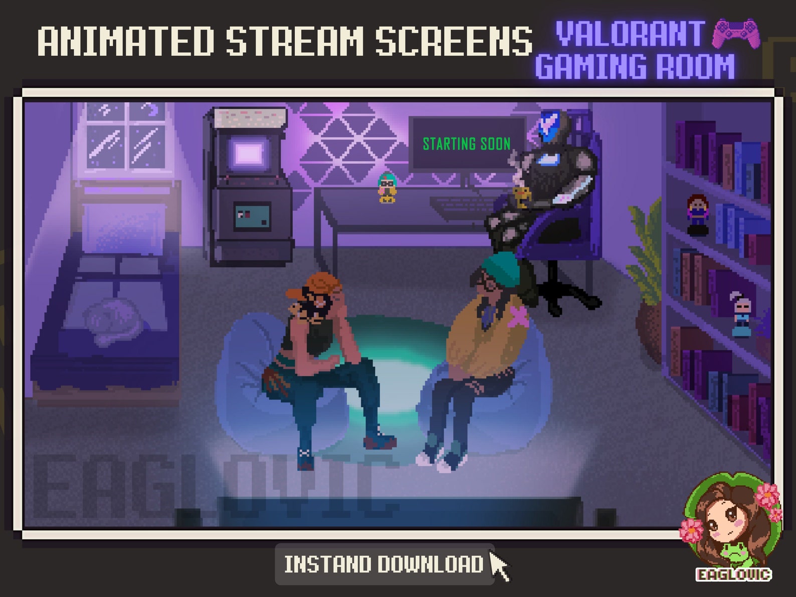Valorant Twitch Gaming Room Pixel Art Raze Killjoy Kayo - Etsy