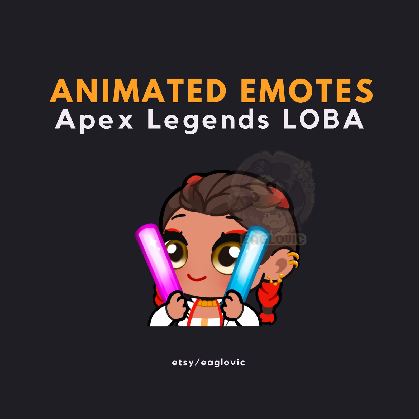 ANIMATED Apex Legends Loba Emote Loba Glow Sticks , Light Sticks Hype ...