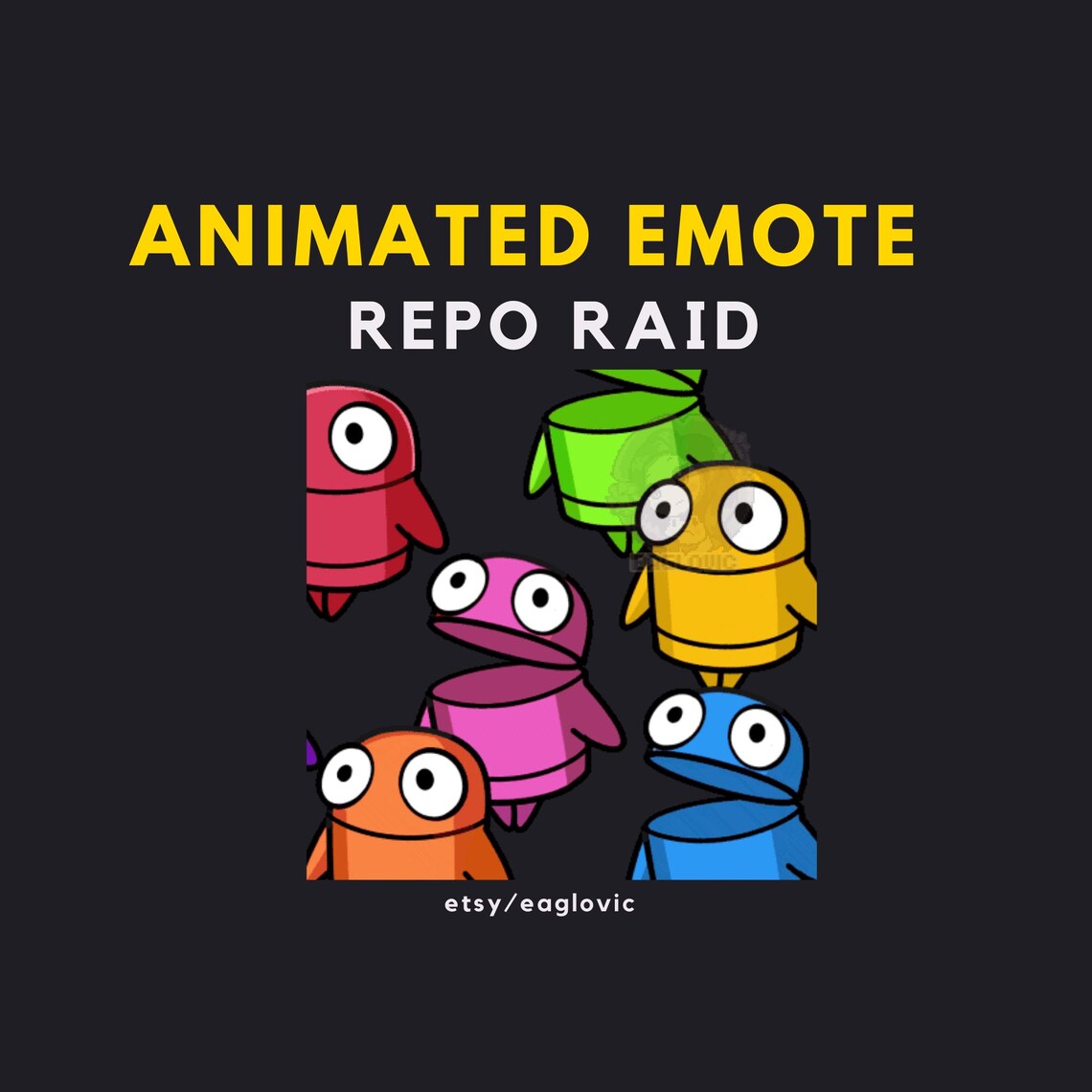 ANIMATED REPO Raid Emote Co-op Horror Spooky Emote RUN Emote Gif Steam ...