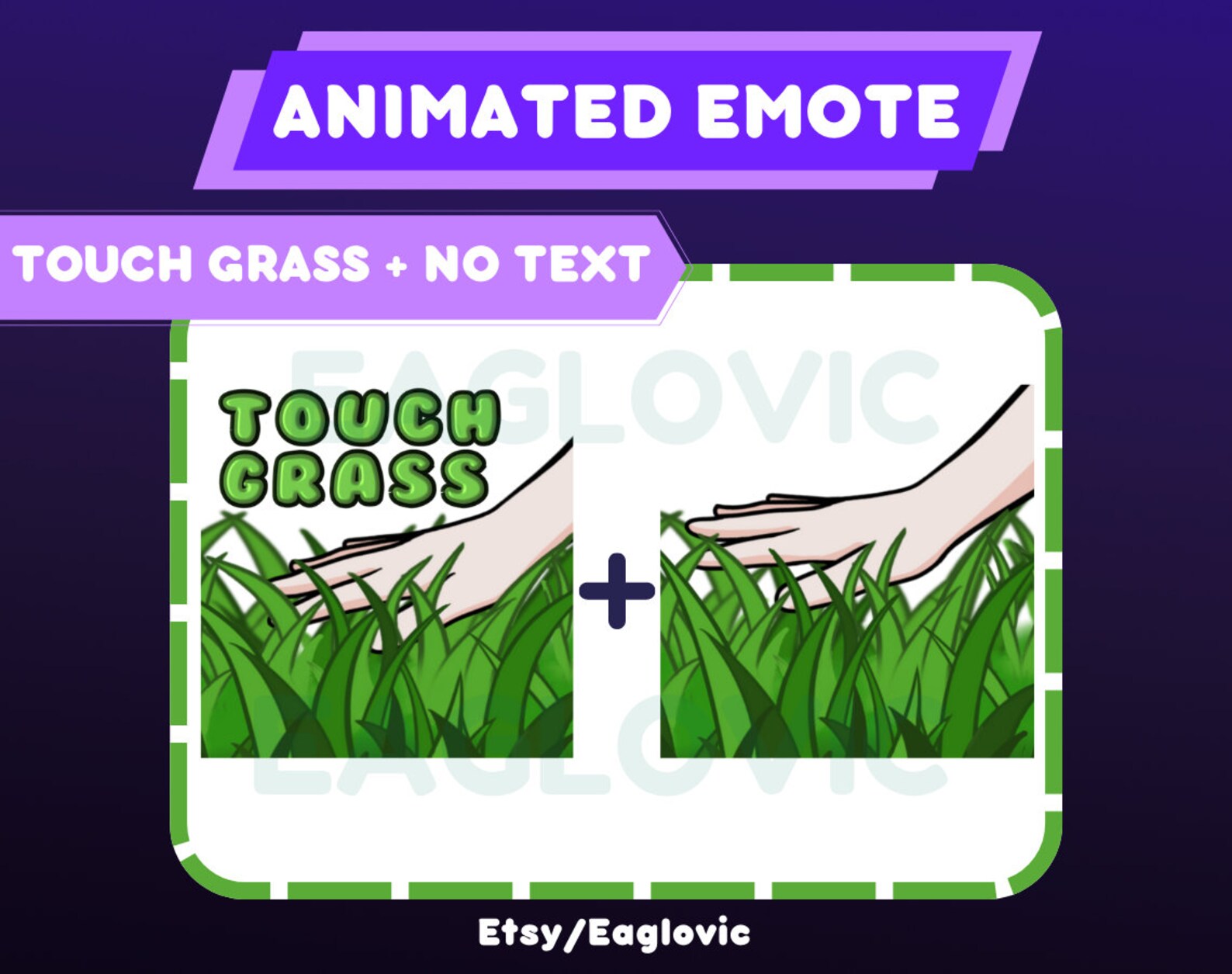 Animated Emote Touch Grass Meme Emote Go Outside Emote Etsy