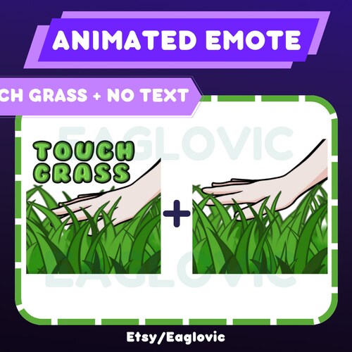 Animated Emote Touch Grass Meme Emote Go Outside Emote - Etsy