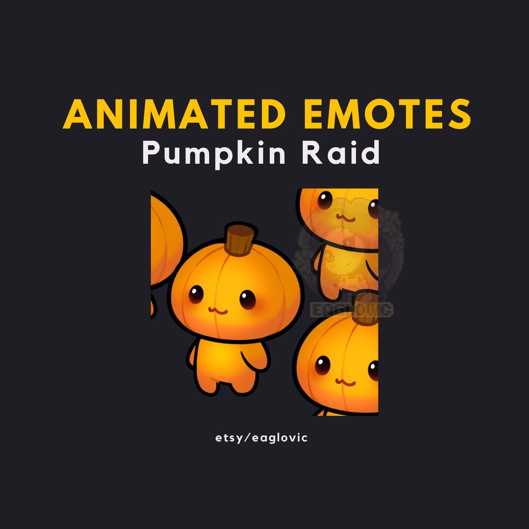 Animated Pumpkin Raid Emote: Halloween Twitch/discord Raid Emotes (GIF ...