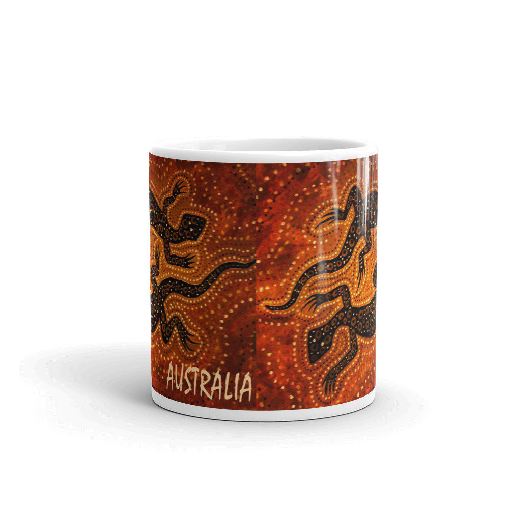 Australia Aboriginal Artwork Mug,australia Coffee Tea Mug,dot Art ...