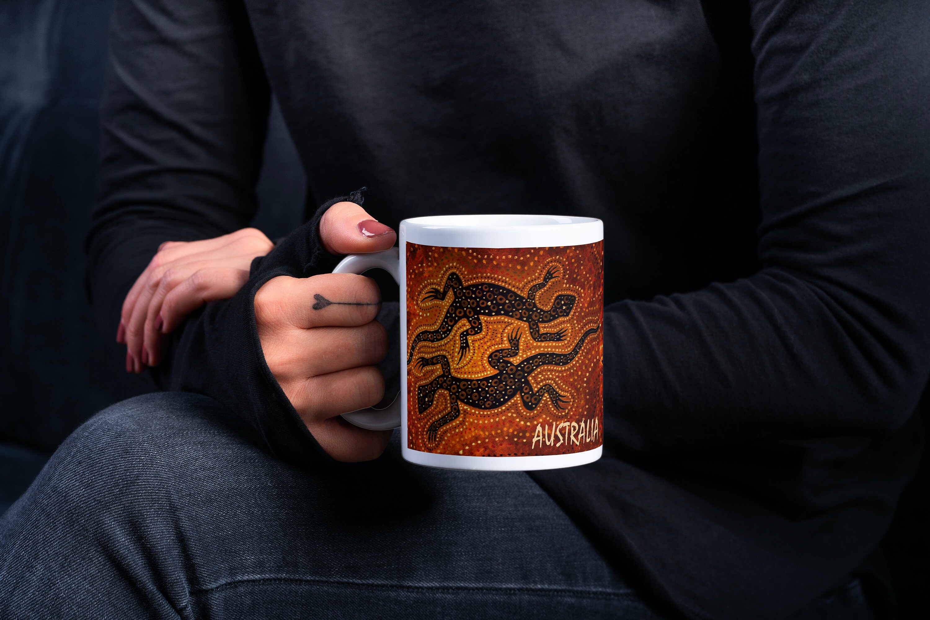 Australia Aboriginal Artwork Mug,australia Coffee Tea Mug,dot Art ...