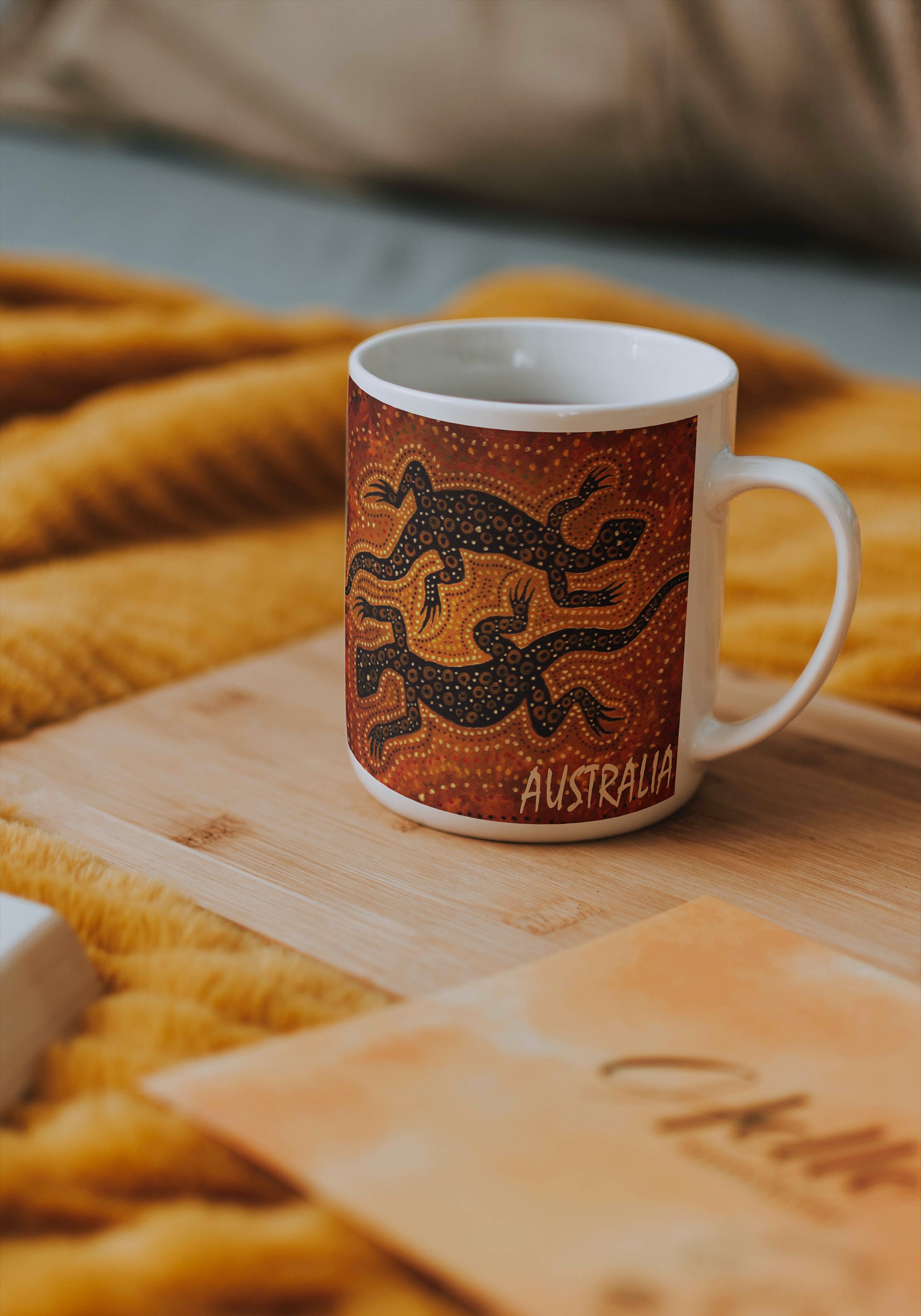 Australia Aboriginal Artwork Mug,australia Coffee Tea Mug,dot Art ...