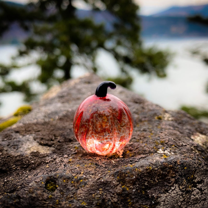 Mini Glass Pumpkin - Etsy