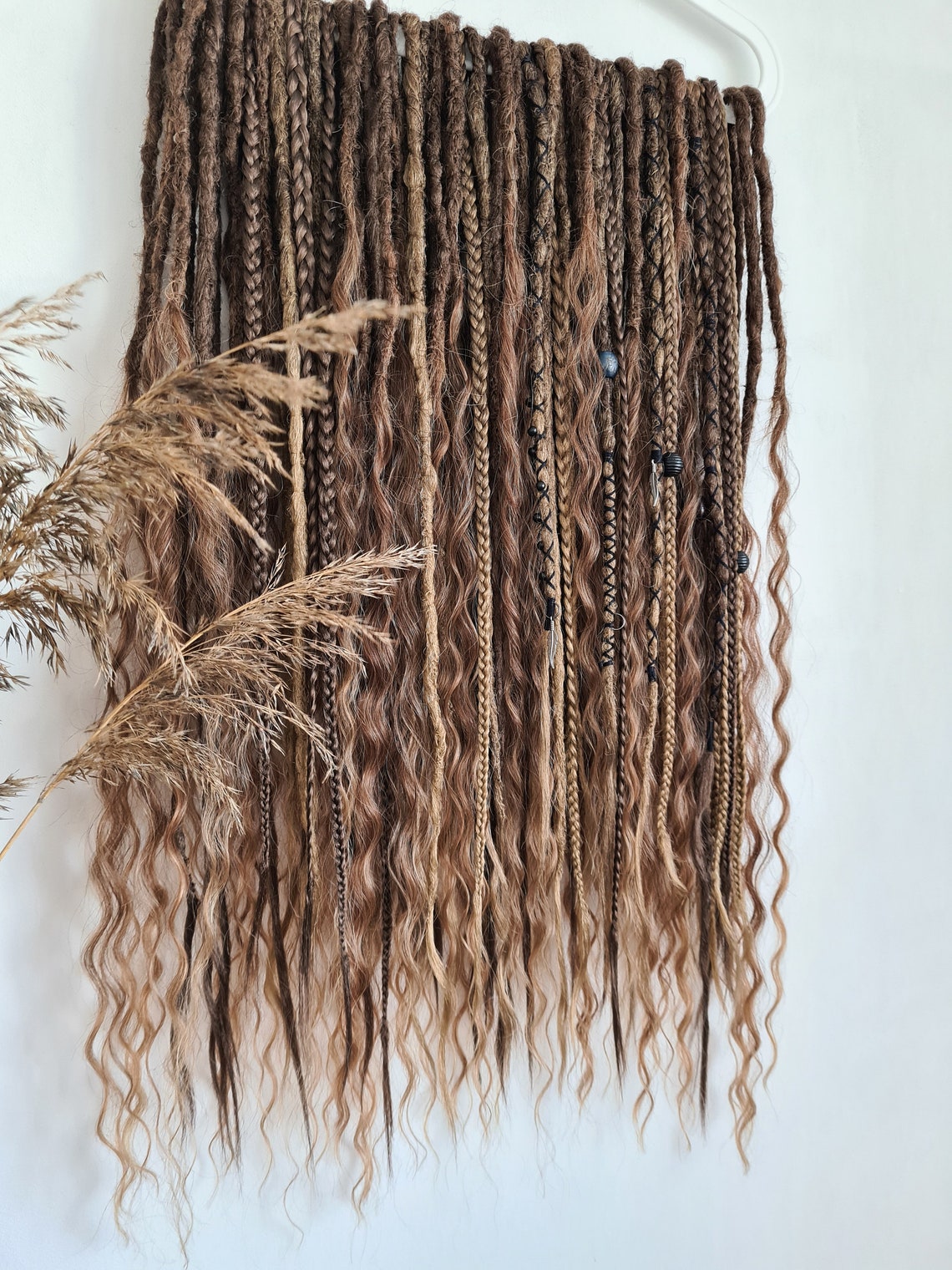 Wavy Ends Dreads Curly Brown Dreads Hair Extensions Dreadlocks | Etsy