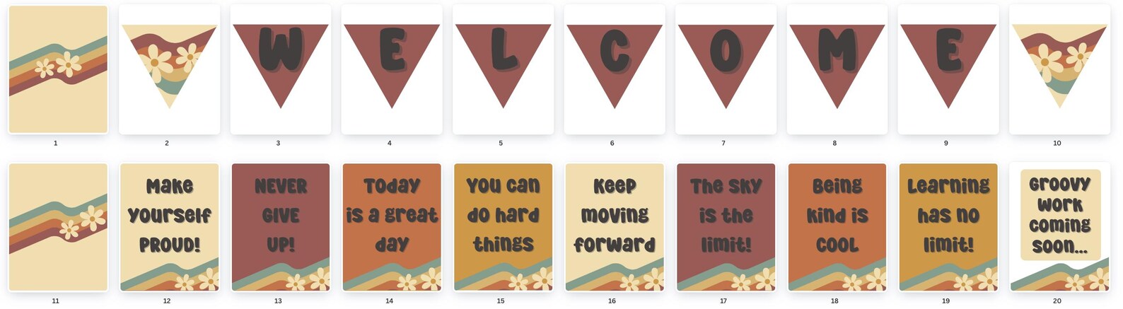 Retro Daisy Classroom Decor - Etsy