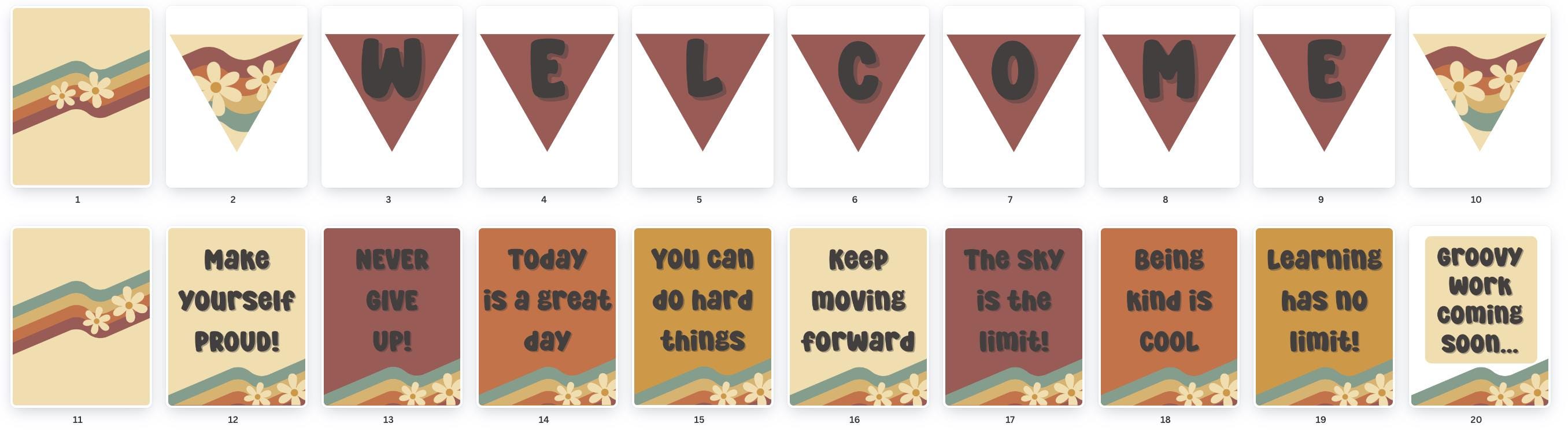 Retro Daisy Classroom Decor - Etsy