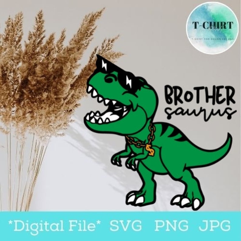 Brother Saurus SVG Brother Dinosaur Svg Baby Brother - Etsy