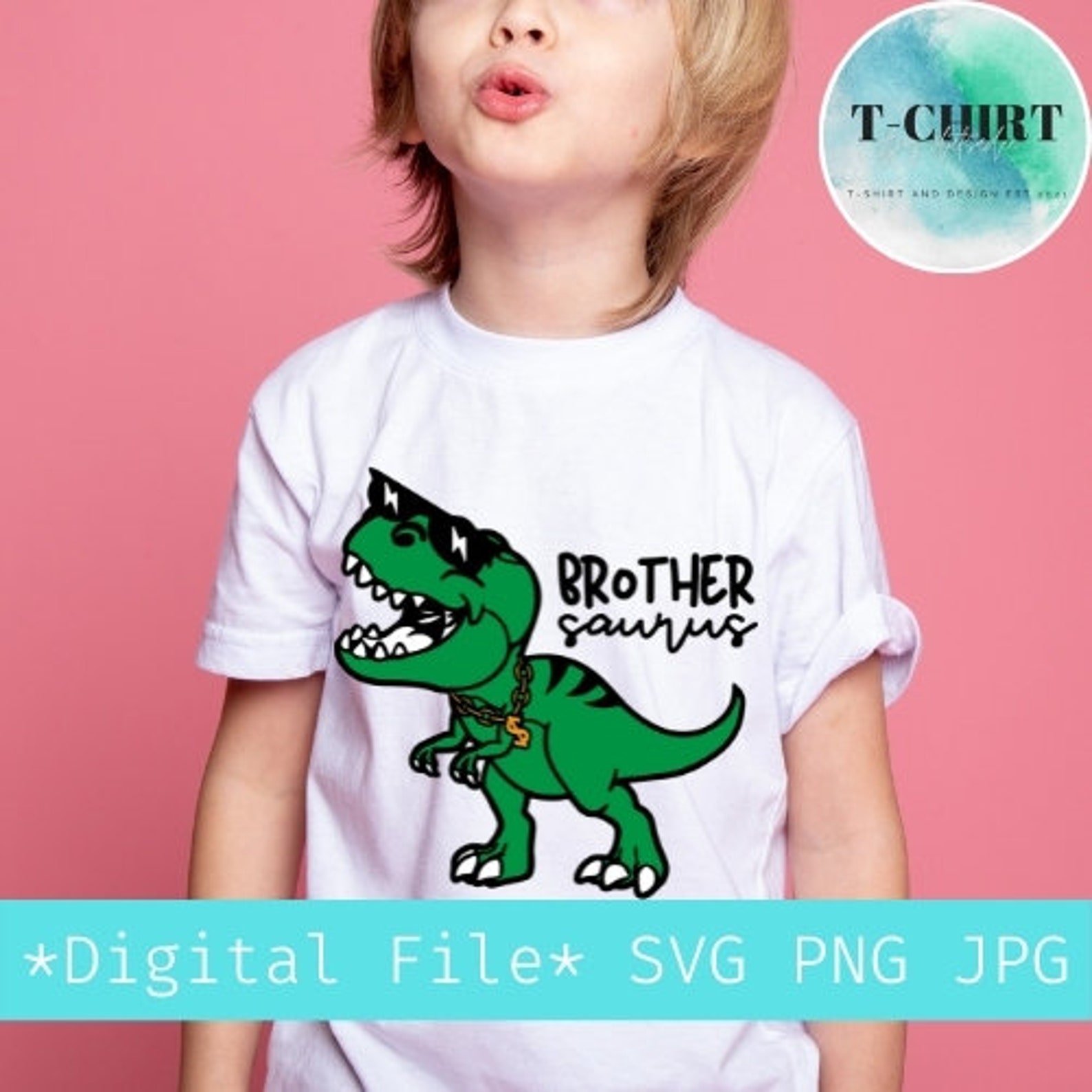 Brother Saurus SVG Brother Dinosaur Svg Baby Brother - Etsy