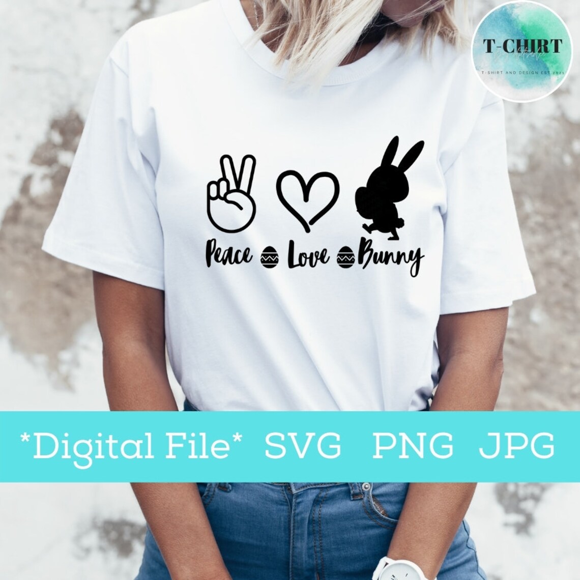 Peace Love Bunny, Peace Bunny Svg, Easter Bunny Svg, Peace and Bunny - Etsy