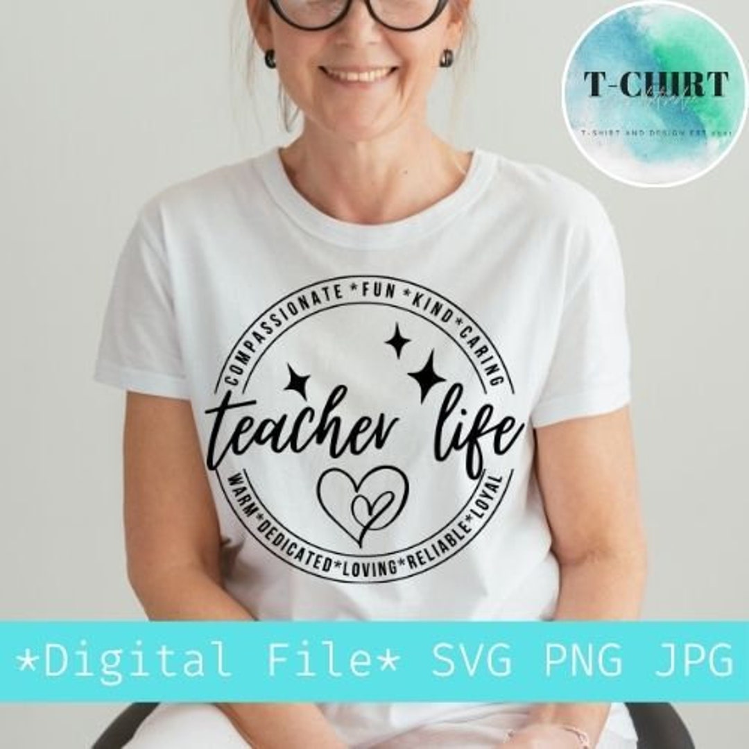 Teacher Life Svg,teacher Svg,back to School Svg,digital File Png Jpg ...