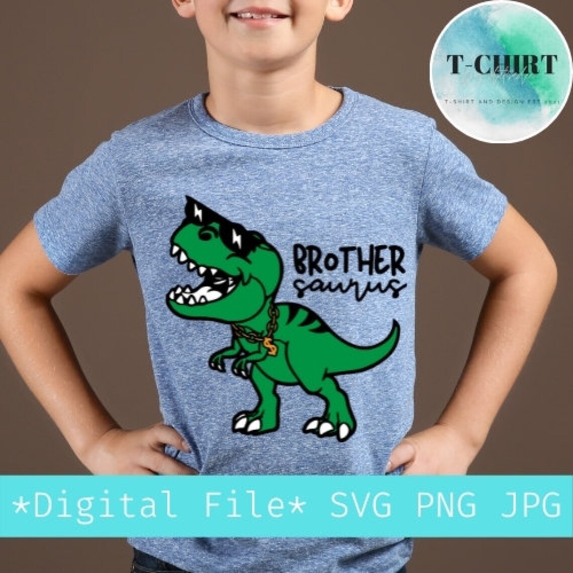Brother Saurus SVG Brother Dinosaur Svg Baby Brother - Etsy