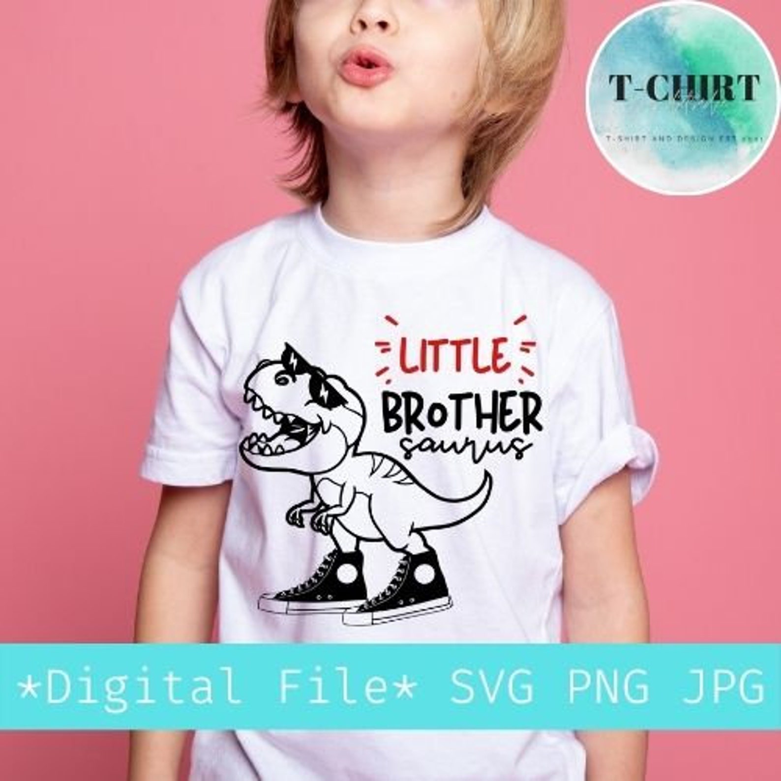 Little brother saurus SVGBrother Dinosaur svg Baby little | Etsy